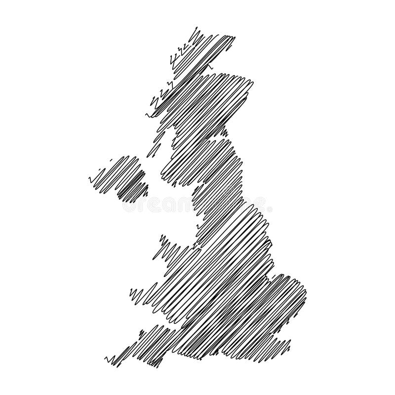 United Kingdom Thread Map Line Vector Illustration Stock Vector ...