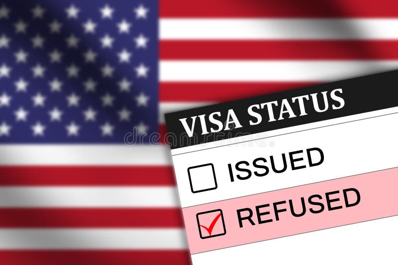 USA Visa Refused Showing on Paper , Background Design. USA Visa ...