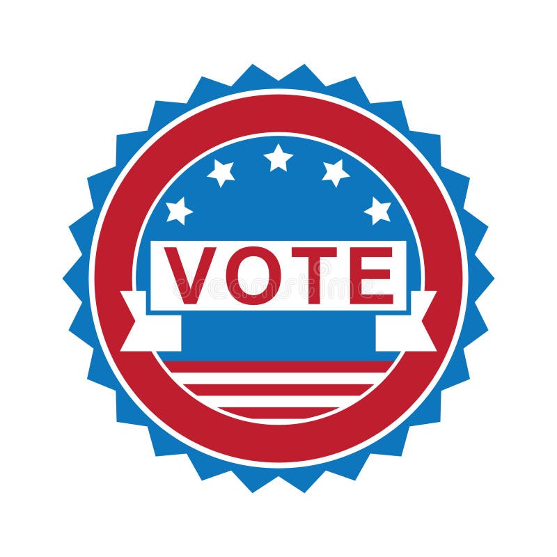 USA Vote Label Illustration. Stock Illustration - Illustration of ...