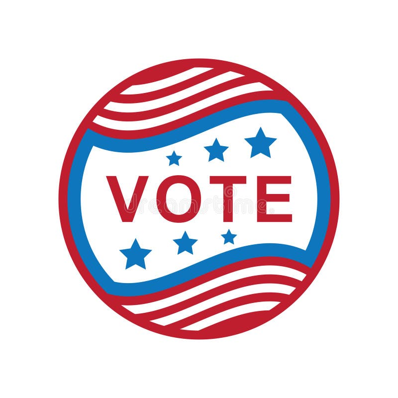USA Vote Label Illustration. Stock Illustration - Illustration of label ...