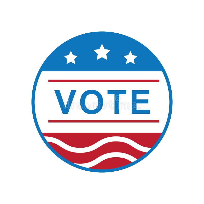 USA Vote Label Illustration. Stock Illustration - Illustration of ...