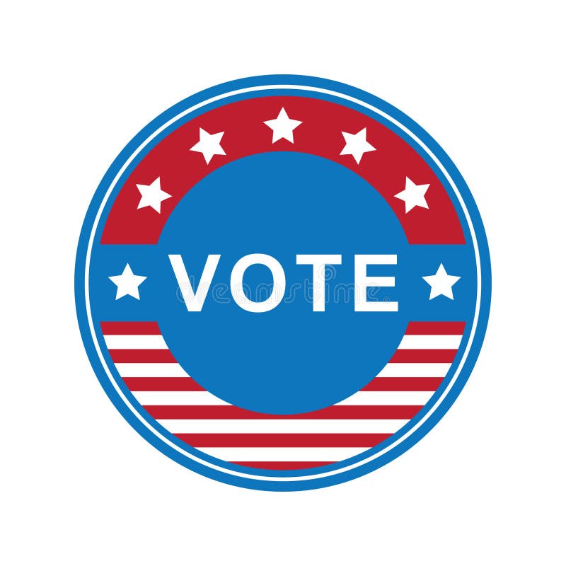 USA Vote Label Illustration. Stock Illustration - Illustration of ...