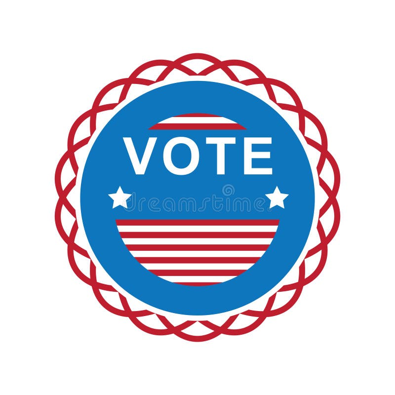USA Vote Label Illustration. Stock Illustration - Illustration of ...
