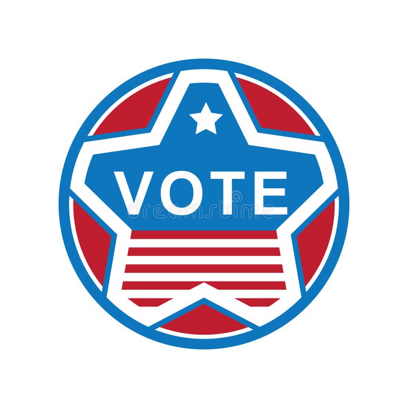 USA Vote Label Illustration. Stock Illustration - Illustration of vote ...
