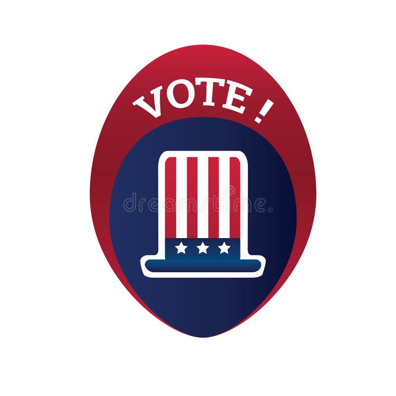 USA Vote Label. Vector Illustration Decorative Design Stock Vector ...