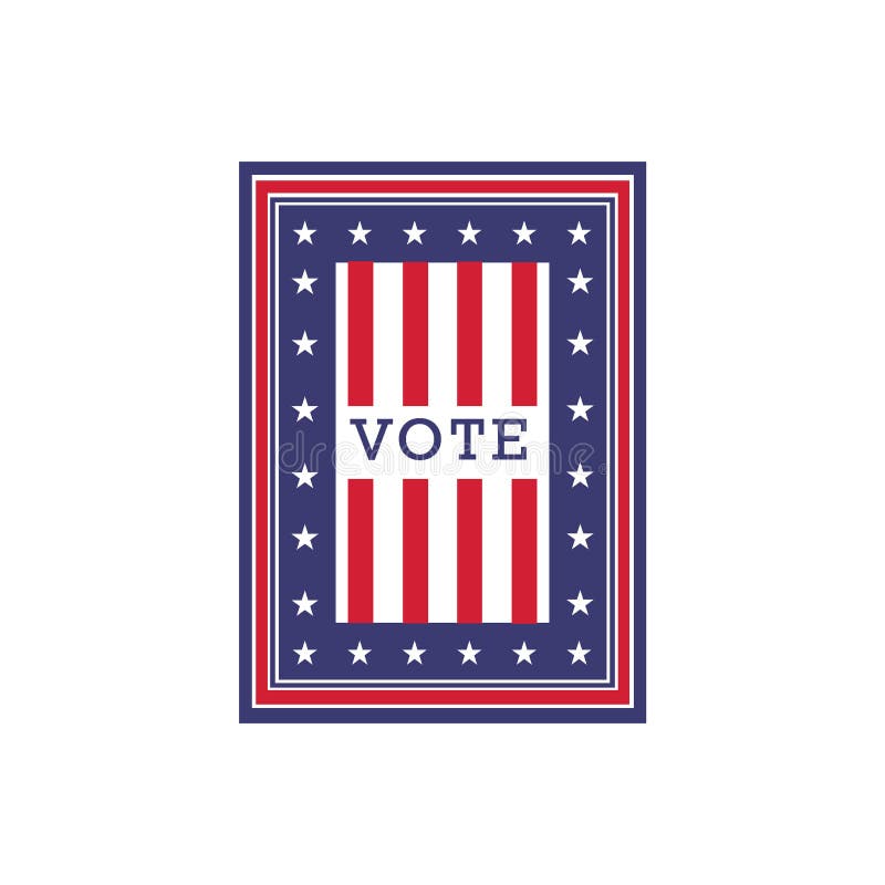 USA Vote Label. Vector Illustration Decorative Design Stock Vector ...