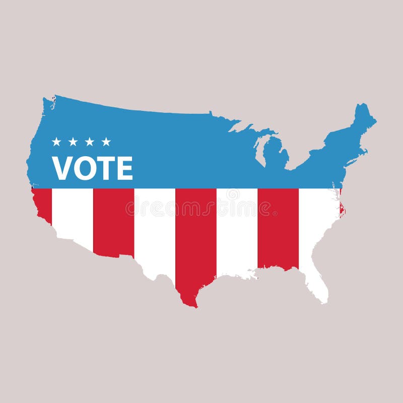 Usa Vote Label. Vector Illustration Decorative Design Stock Vector ...