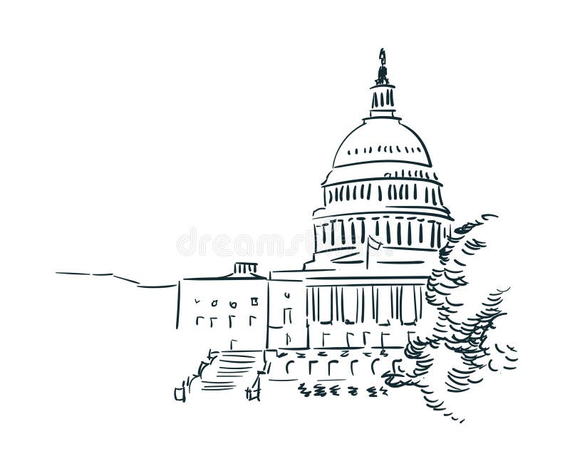 Government Building Line Drawing Stock Illustrations – 2,615 Government ...