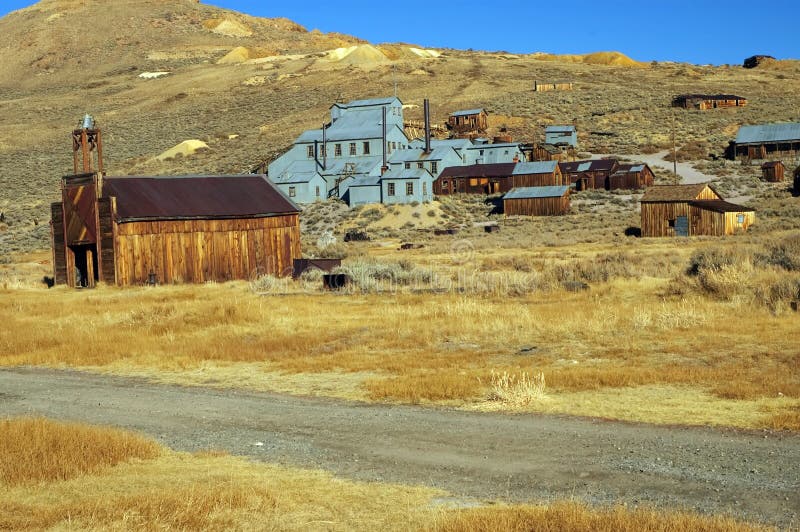 Gold Mining Town in the Wild West of America Stock Image - Image of ...