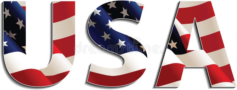 USA word stock vector. Illustration of vector, word - 181794686