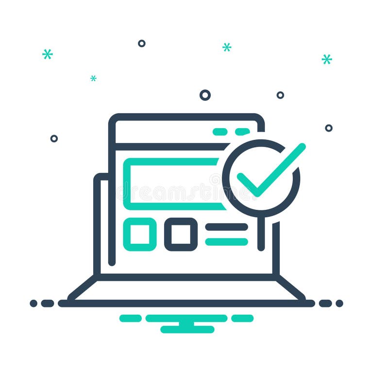 Mix Icon for Usability Control, Operation and Applicability Stock ...