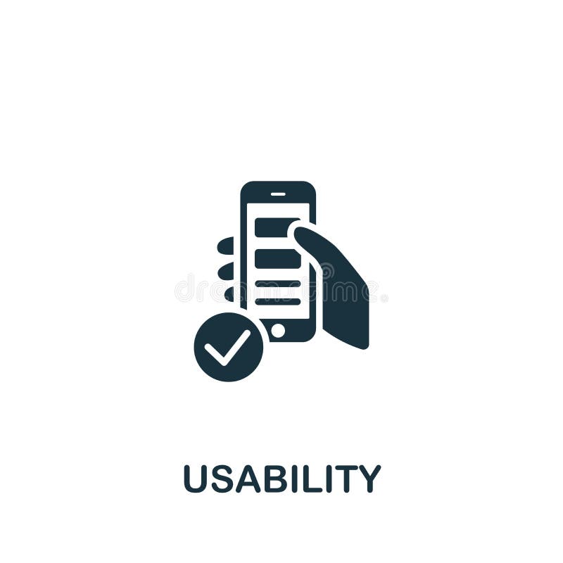 Usability Icon. Monochrome Simple Project Management Icon for Templates ...