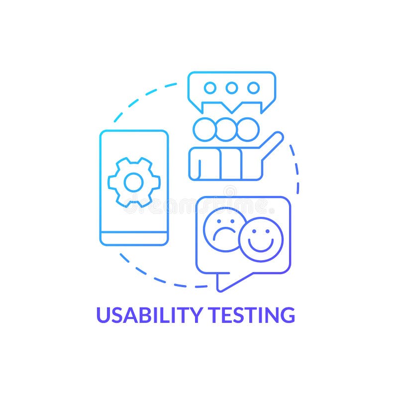Usability Testing Blue Gradient Concept Icons Set Stock Vector ... Usability Testing Blue Gradient Concept Icons Set Stock Vector ...