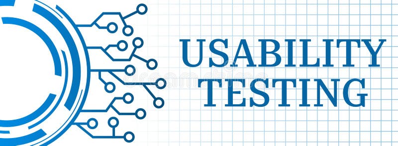 Usability Testing Tech Circle Circuit Blue Horizontal Text Stock ...