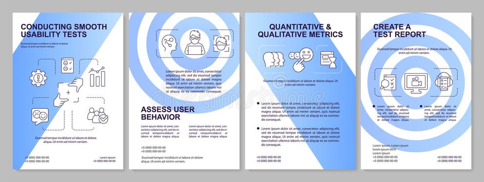 Usability Testing Session Process Blue Gradient Brochure Template Stock ...