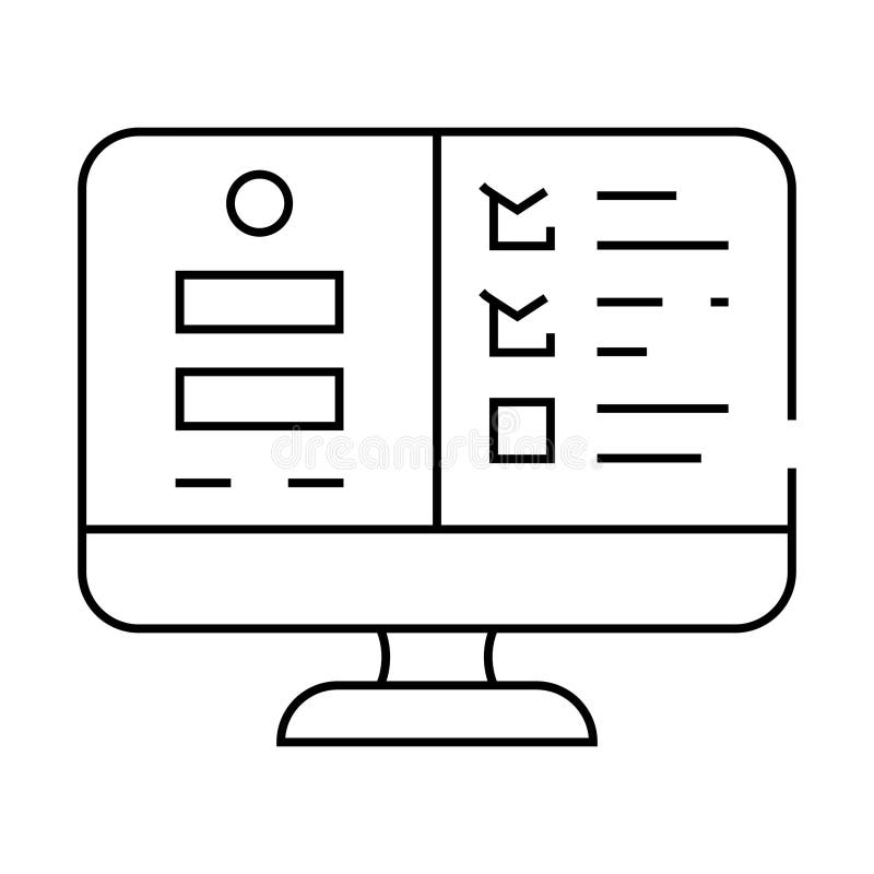 Usability Testing Ux Ui Design Line Icon Vector Illustration Stock