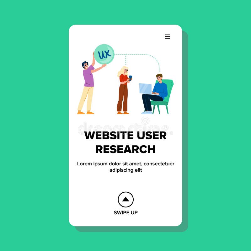 Usability Website User Research Vector Stock Vector - Illustration of ...