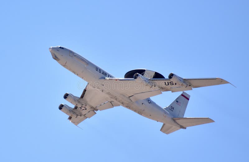 USAF E-3 Sentry AWACS editorial stock image. Image of aviation - 283872159