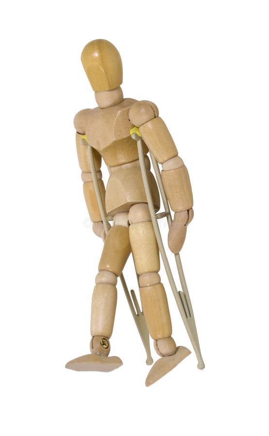 Usando las muletas foto de archivo. Imagen de muleta - 12932520