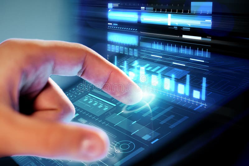 Usando Tecnologias Modernas Foto de Stock - Imagem de clique ...