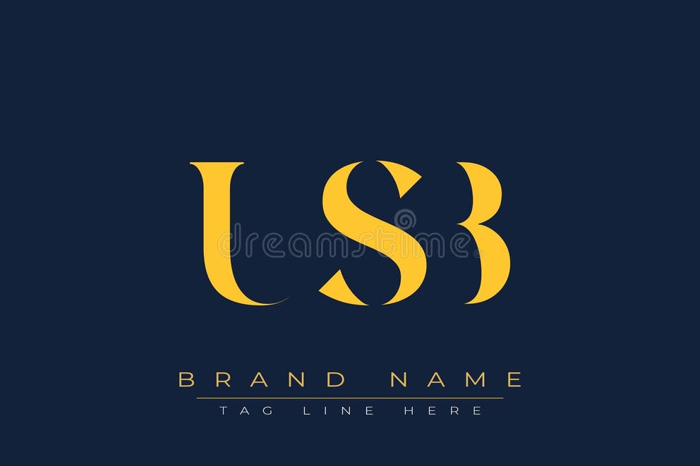 USB Abstract Letter Logo Design Stock Vector - Illustration of ...