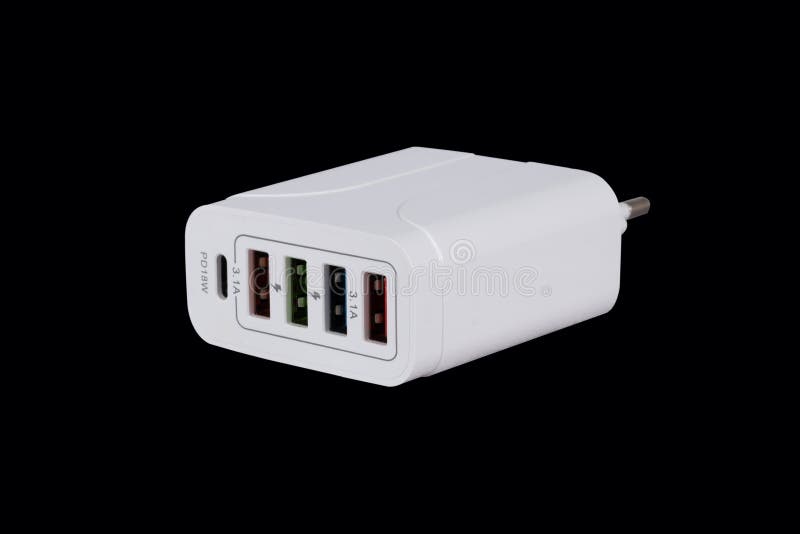 USB Adapter for Charging Multiple Mobile Phones and Modern Devices on a ...