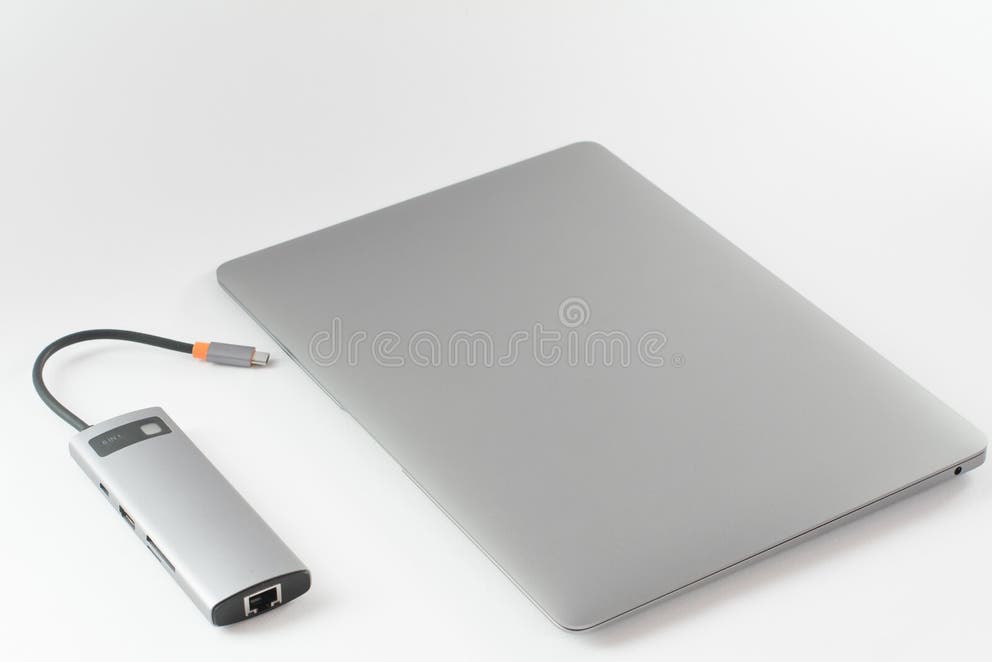 The USB Adapter is Connected To a Laptop with Various Inputs for a ...