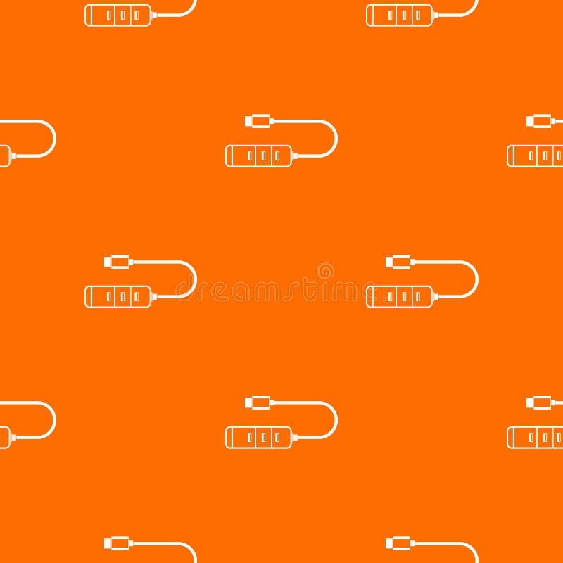 USB Adapter Connectors Pattern Seamless Stock Vector - Illustration of ...
