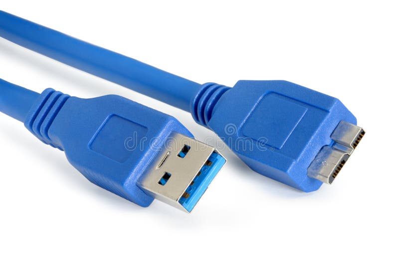 Usb Azul 3 0 Cables Con El Conector Micro De B Aislado En La Parte ...
