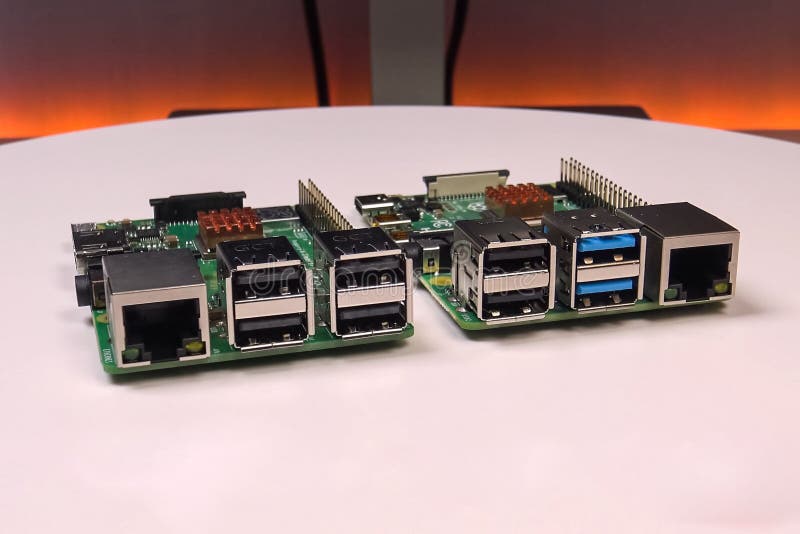 USB on the Board of Minicomputer. Computer Components Stock Image ...