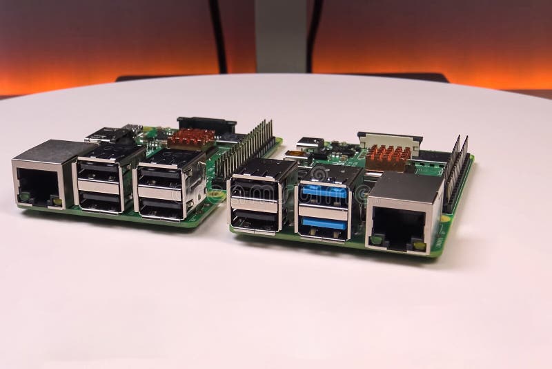 USB on the Board of Minicomputer. Computer Components Stock Image ...