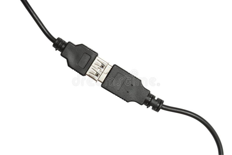 USB Plug and Cable Including Clipping Path Stock Photo - Image of chip ...