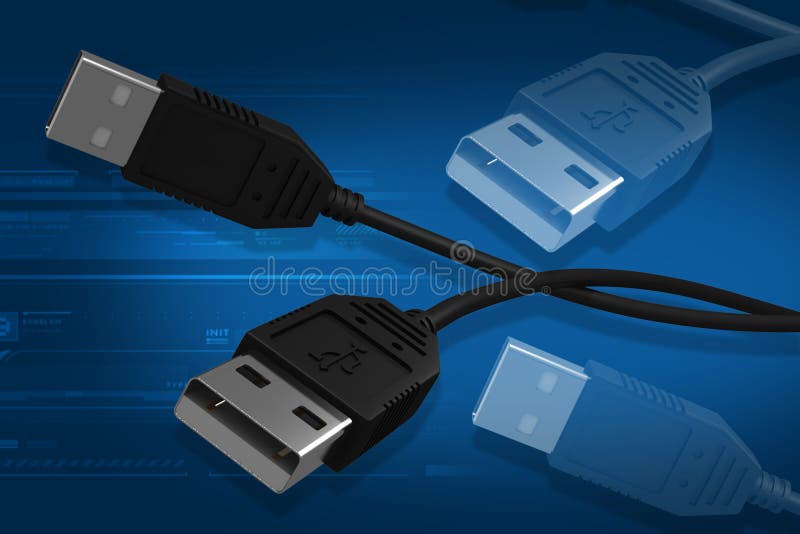 USB cable stock illustration. Illustration of electric - 15780593