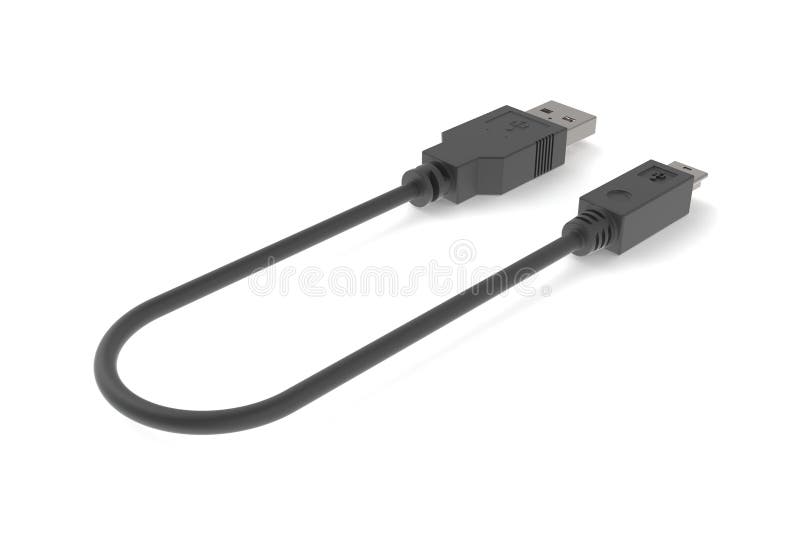 USB Cable Plug Red Cartoon Design Vector Illustration Stock Vector ...