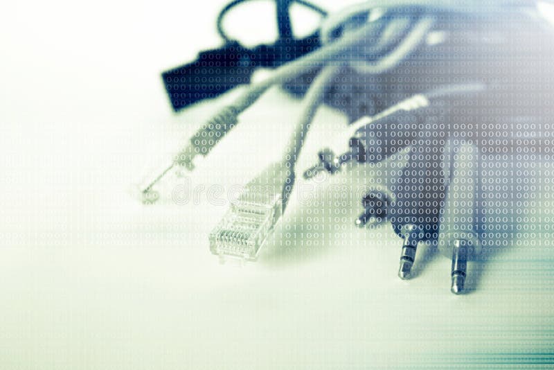 Usb Cable and Av Connector Background Series Stock Image - Image of ...