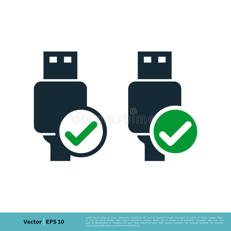 USB Cable or Charger Icon Vector Logo Template Illustration Design ...