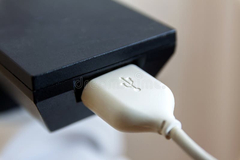The USB Cable is Connected To the Charger Stock Image - Image of cord ...