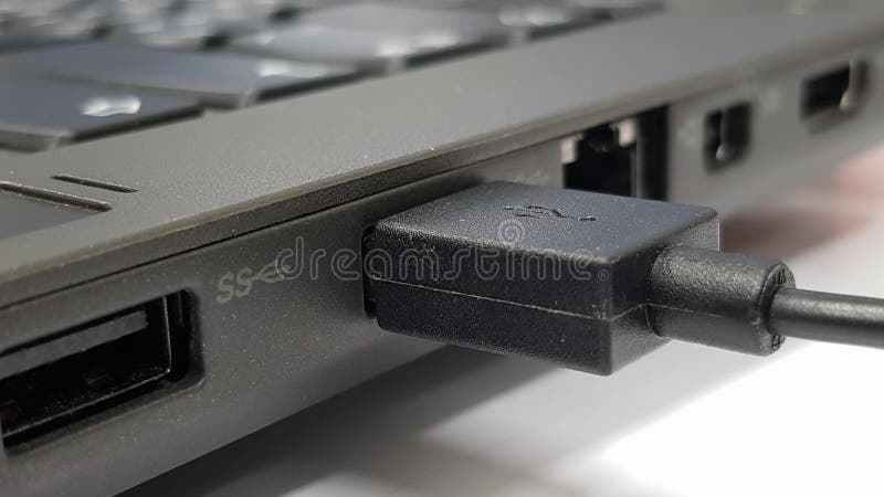 USB cable connected stock image. Image of connected - 126595867