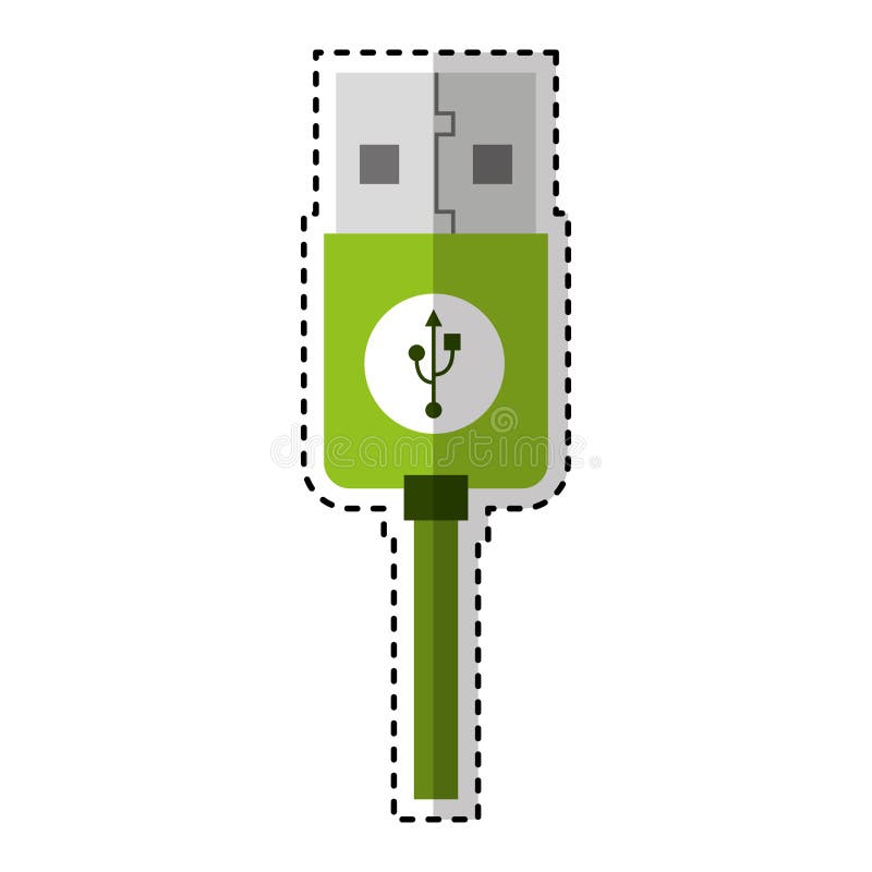 Usb cable connection icon stock illustration. Illustration of portable ...