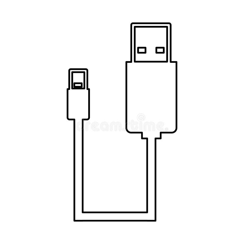 Usb cable connection icon stock illustration. Illustration of isolated ...