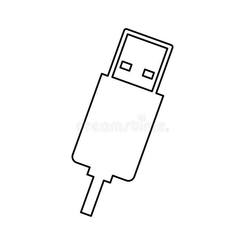 Usb cable connection icon stock illustration. Illustration of connect ...