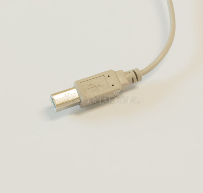 USB Cable Connection White Computers Stock Photo - Image of white ...