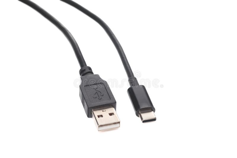 Usb Cable Connector Cord Isolated on White Background Stock Image ...