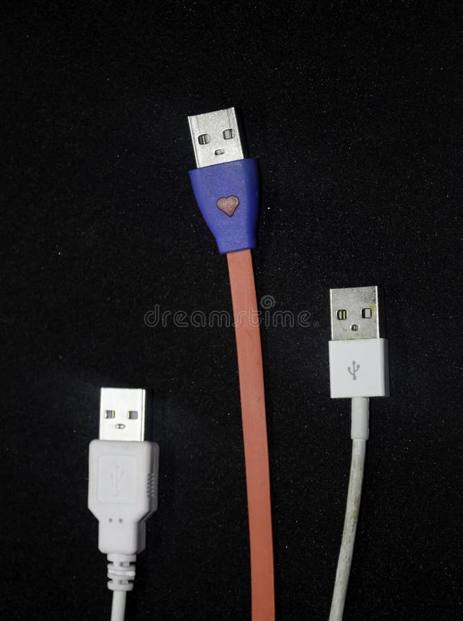 Usb Cable Connects Electronic Device Stock Image - Image of connection ...