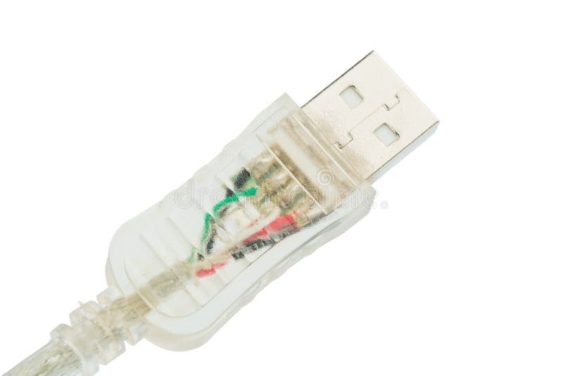 Usb Cable in Front of White Background Stock Photo - Image of intranet ...
