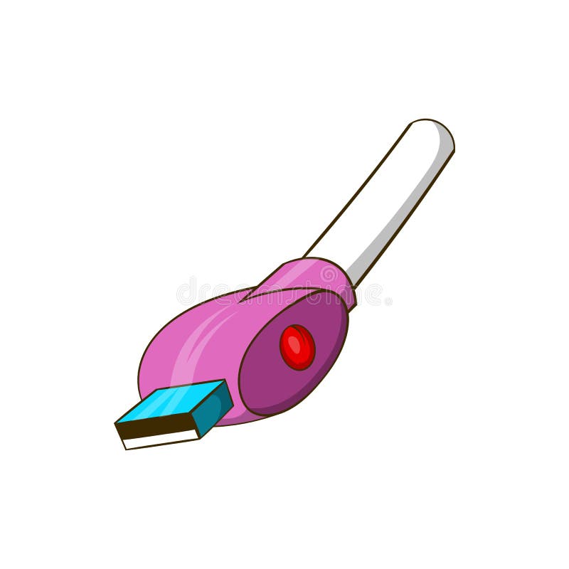 USB Cable Icon in Cartoon Style Stock Vector - Illustration of ...