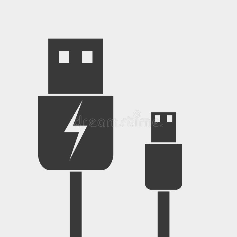 Usb Cable Icon. Charger Icon Illustration Stock Illustration ...
