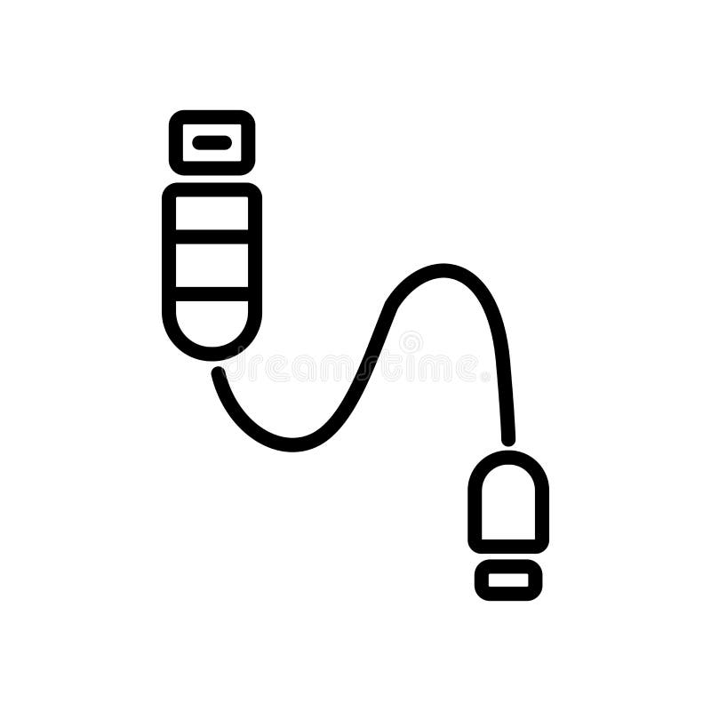 USB Cable Icon Vector Isolated on White Background, USB Cable Si Stock ...