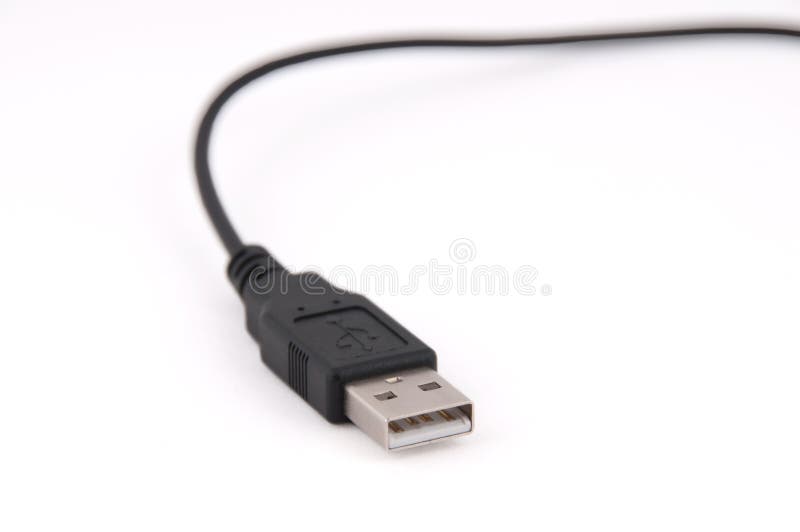 USB Cable Isolated on White Stock Image - Image of device, hardware ...