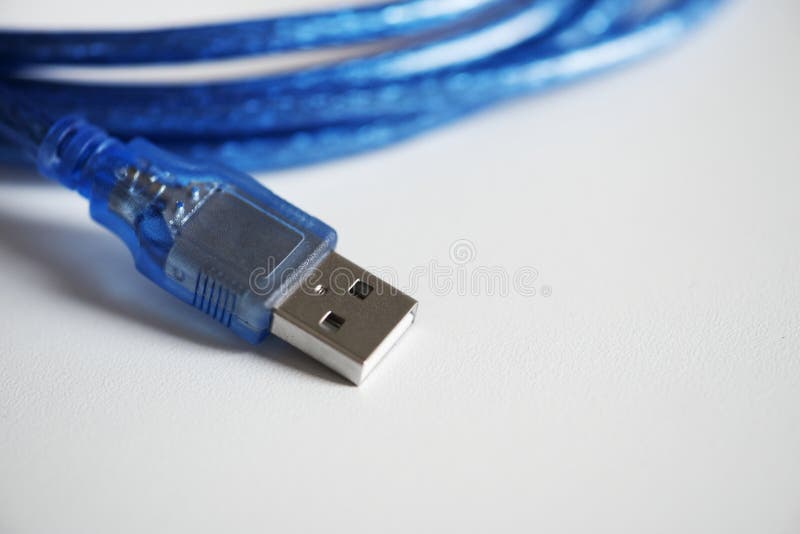 USB Cable Isolated on White Background Stock Photo - Image of links ...